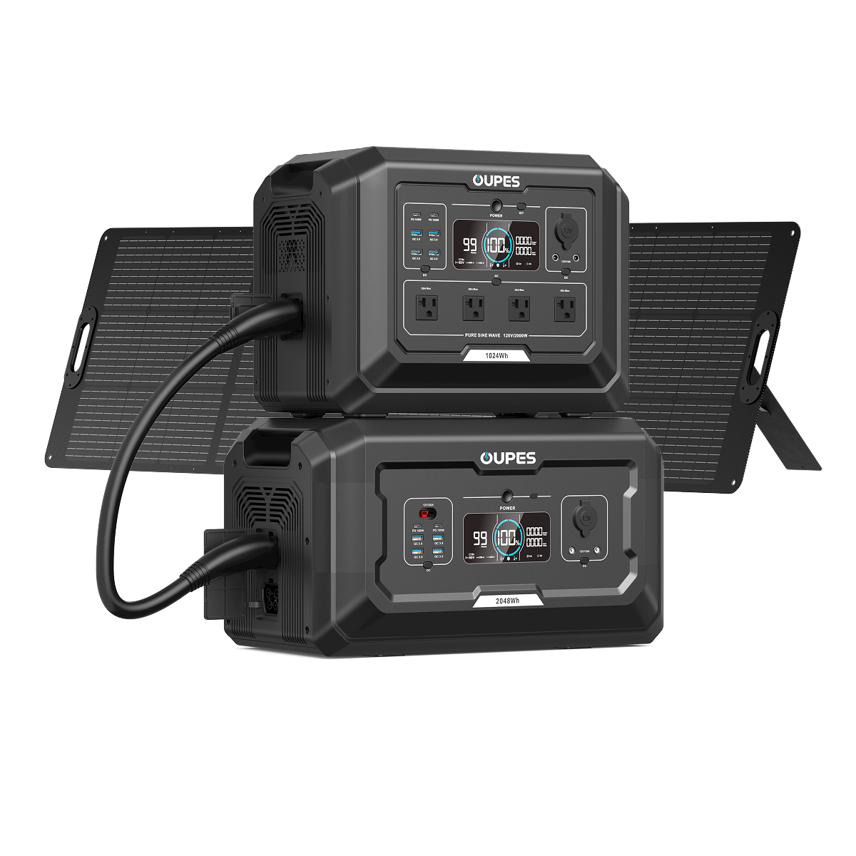 Mega 1 Solar Power Generator Kit | B2 Extra Battery + 2*240W Solar Panel